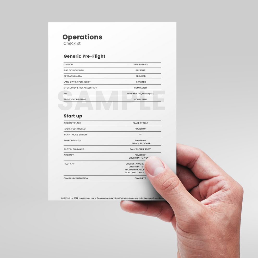 Universal Flight Reference Cards (FRCs) – UAVHub